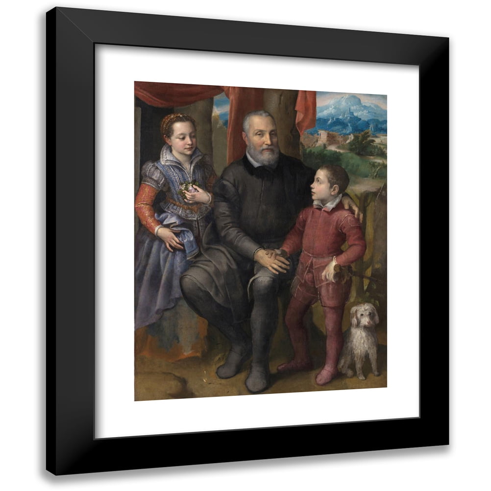 Sofonisba Anguissola 19x24 Black Modern Framed Museum Art Print Titled - Portrait Group with the ...