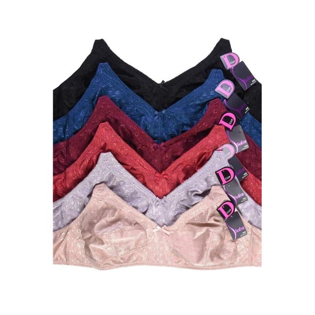 Sofra BR1542N - 40D Womens Wire Free Bra Style Intimate Sets, Size 40D ...