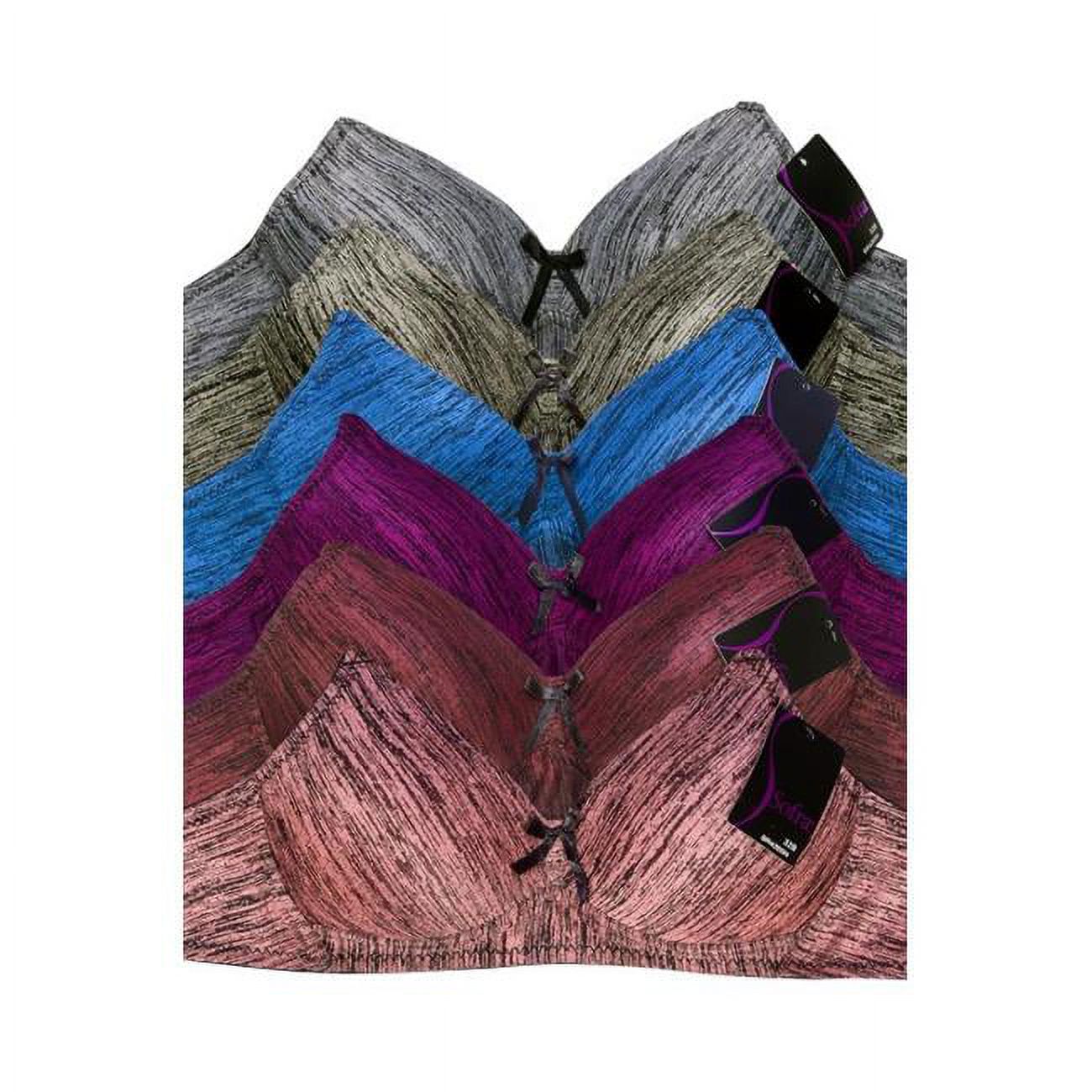 Sofra IN-BR4265N-34B Womens No Wire Full Cup Bra, Assorted Color - Size ...