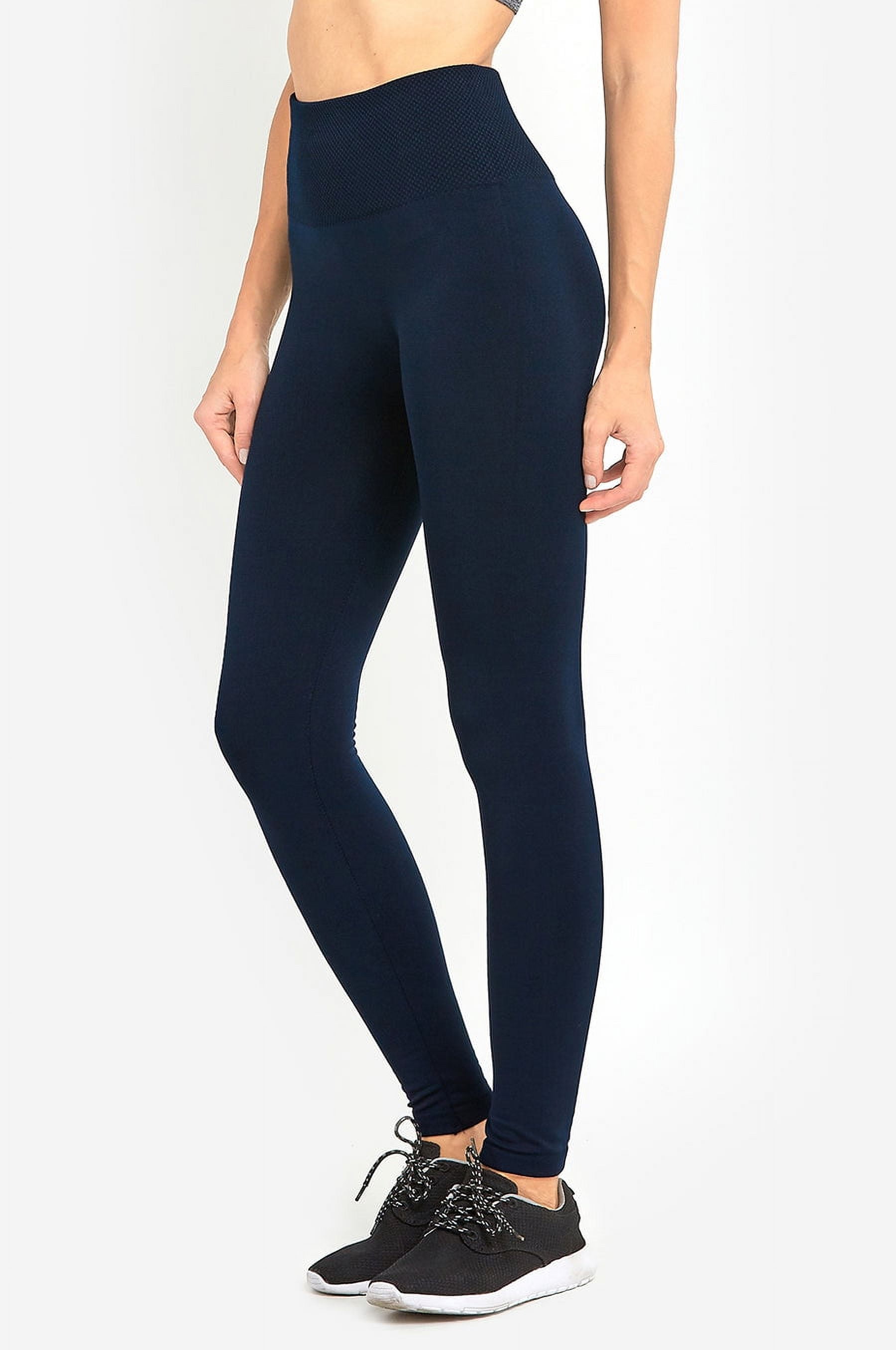 Sofra Plus Size High Waist Fleece Lined Seamless Winter Leggings, Warm ...