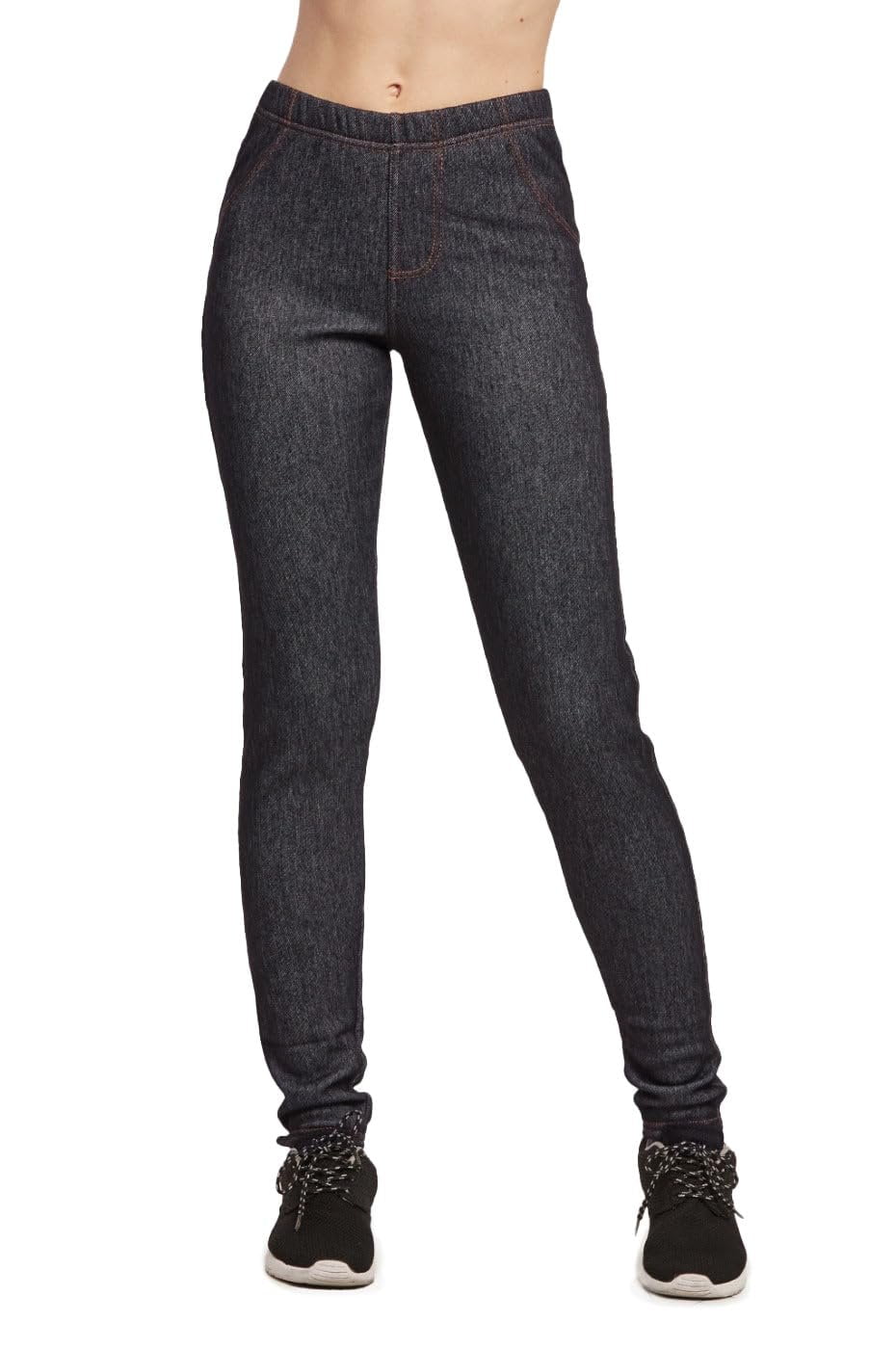 Sofra Women Polar Fleece Jeans Leggings L, Black - Walmart.com