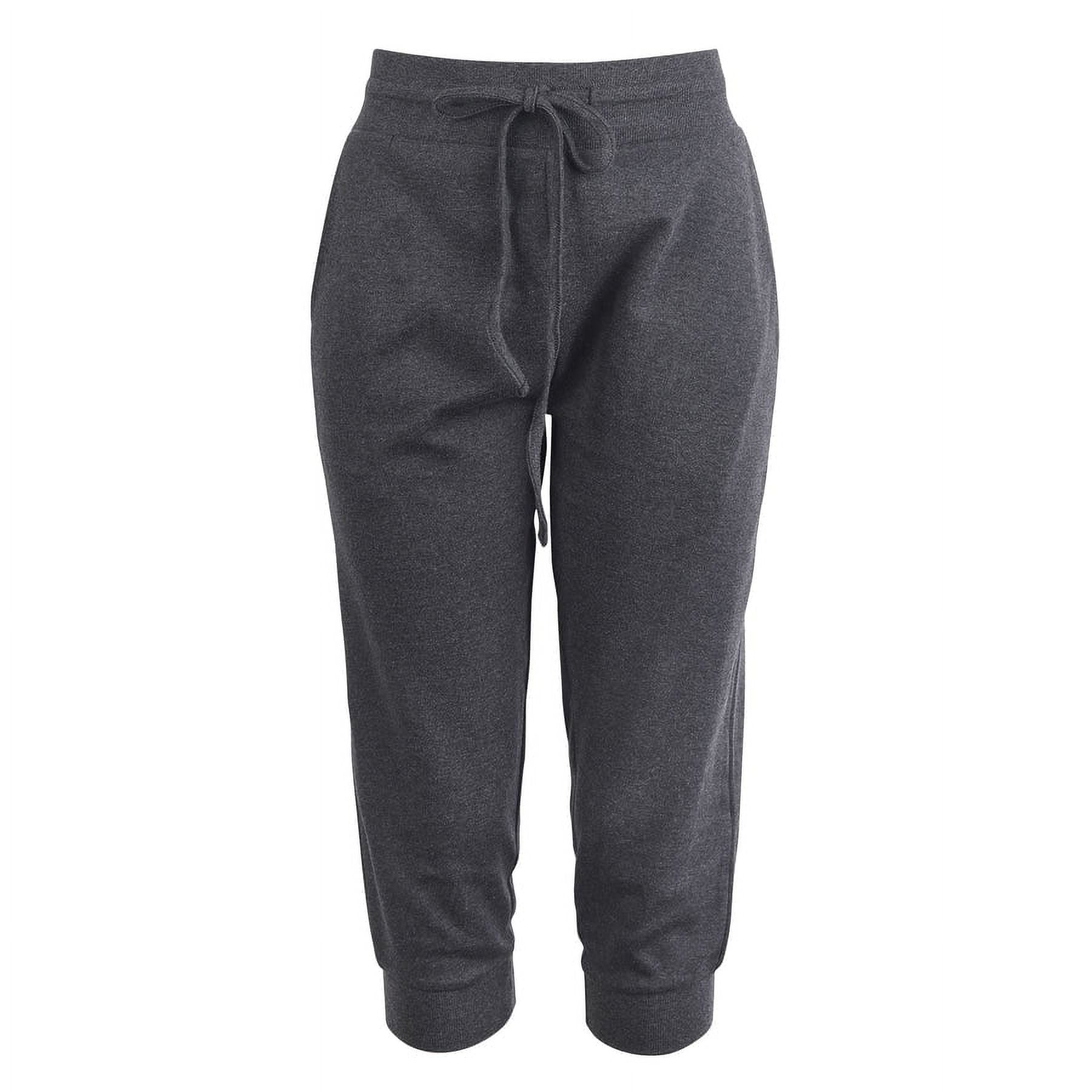 Sofra Women's Casual Comfy Stretchy Capri Jogger Pants w/ Pockets ...