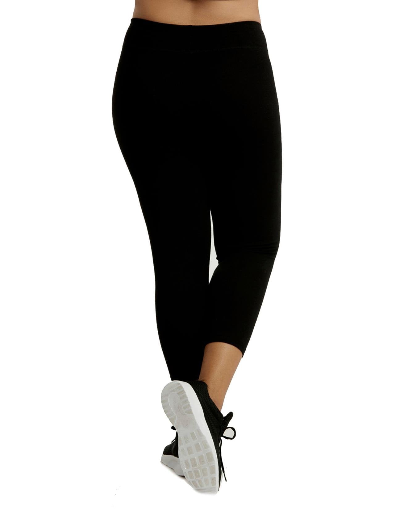 Sofra Women's Cotton Leggings Plus Size Sport Female Capri Leggings ...