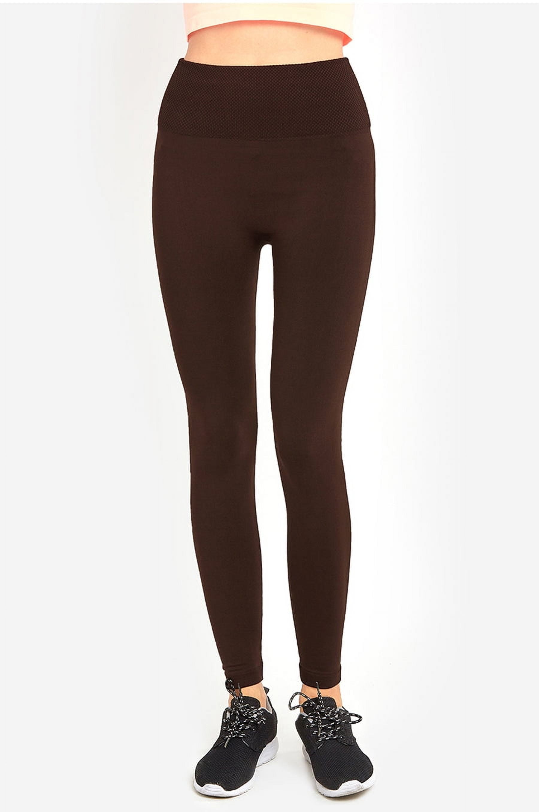 Sofra Women's High Waist Fleece Lined Leggings, Extra Wide Band, Winter Wear, Fits XS to 2XL ...