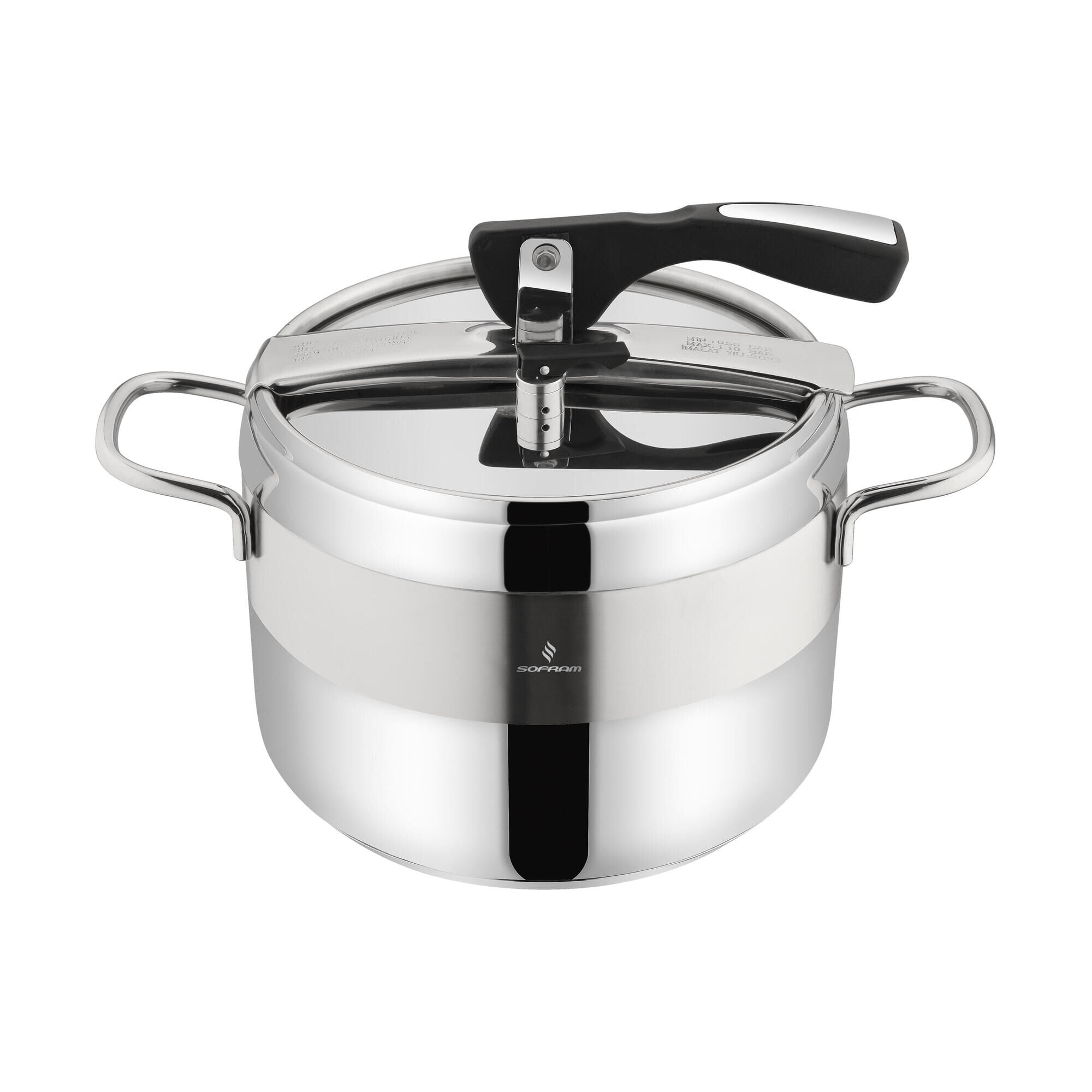 Sofram Stainless Steel Pressure Cooker 6.3 Qt (6 L) Steamer Cooker ...
