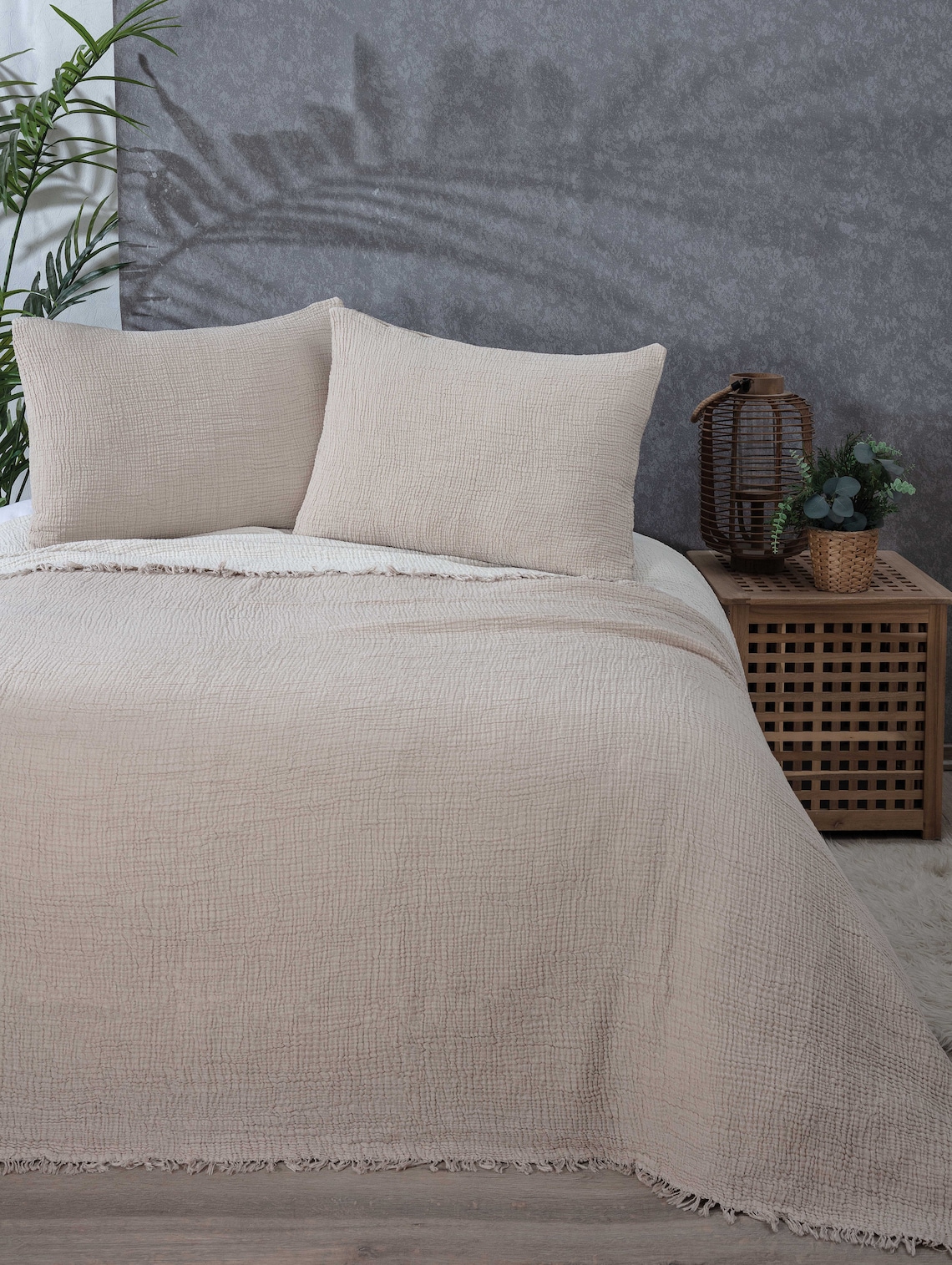 Levtex Home - 100% Linen - King Sham - Washed Linen in Denim Blue ...