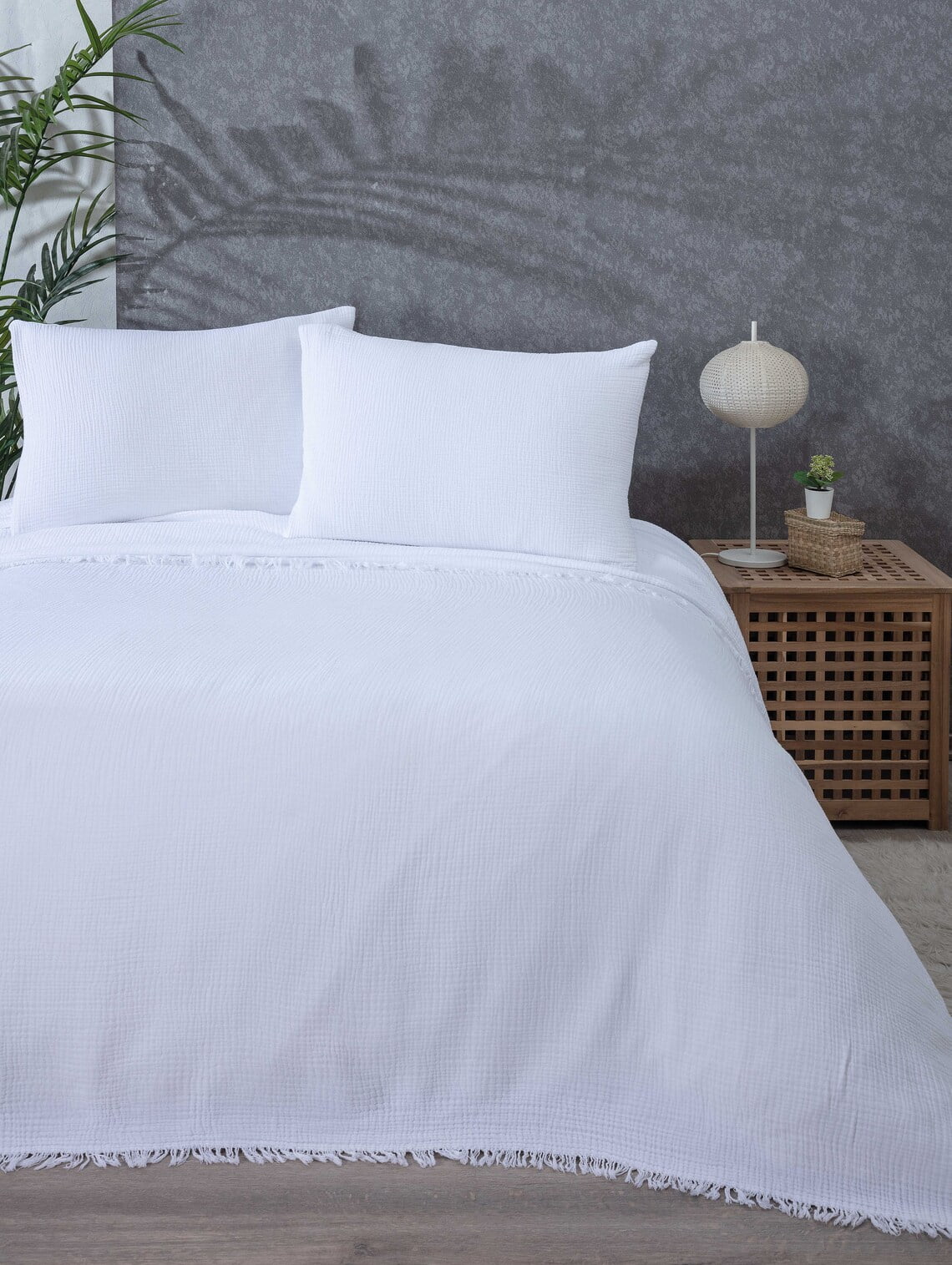 Soft 100% Turkish Cotton Muslin Bed Shams, White, 20 x 30 inches ...