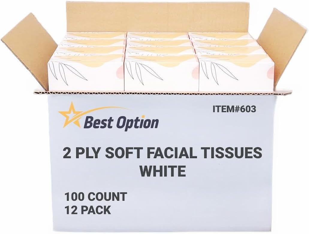 Soft 2-Ply Facial Tissue, White, 100-Count Box | Professional, Gentle ...