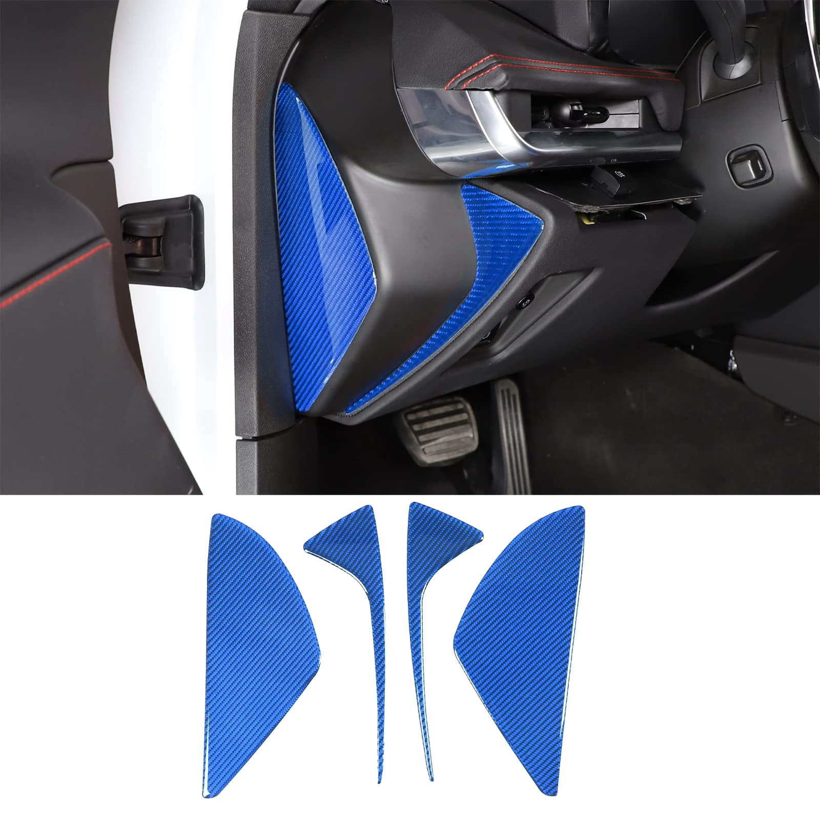 Soft 3D Real Carbon Fiber Car Anti Crash Dashboard Side Door Panel ...