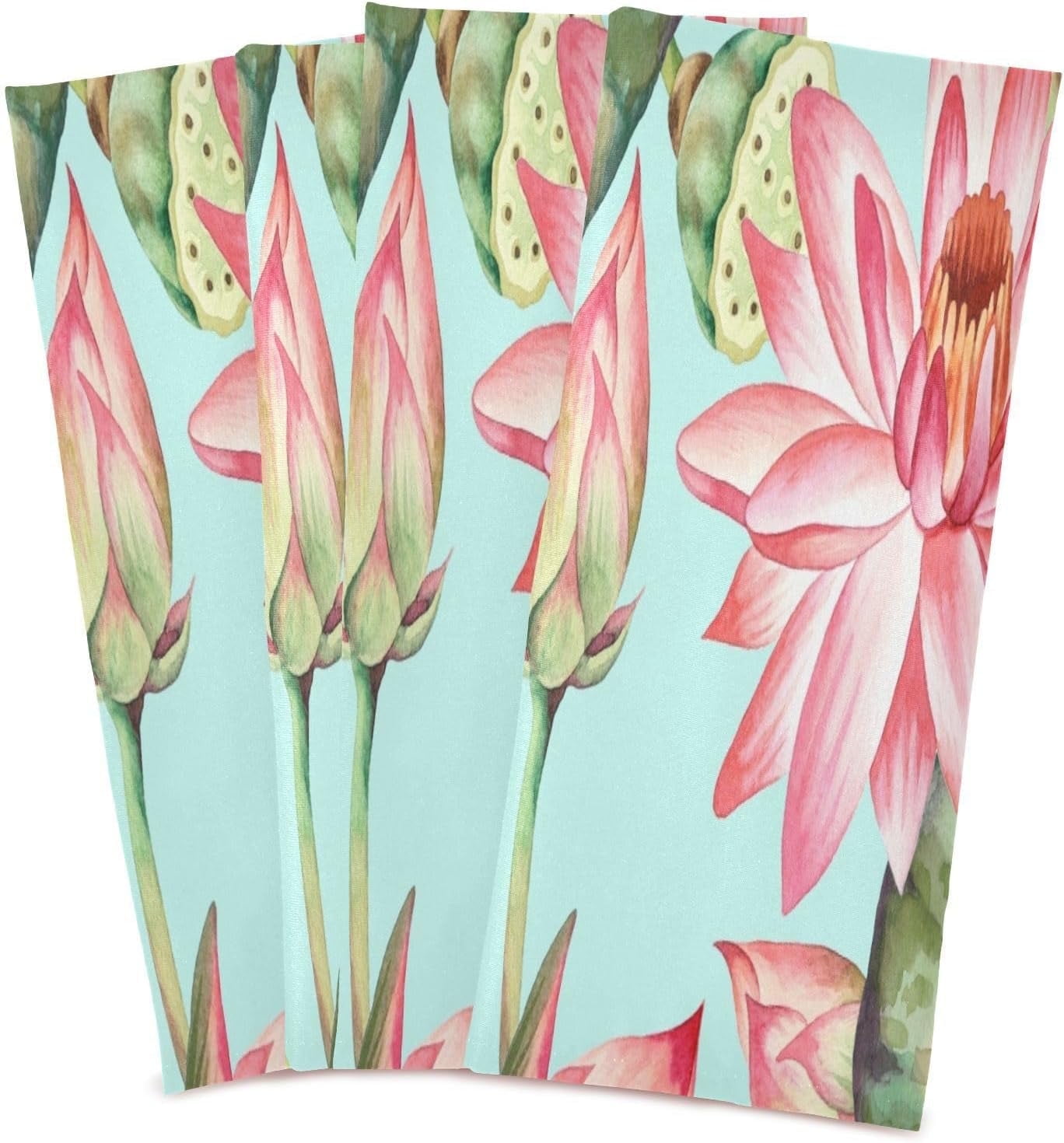 Soft Absorbent Reusable Kitchen Towels, Set of 4|28x18 in, Spring Water ...