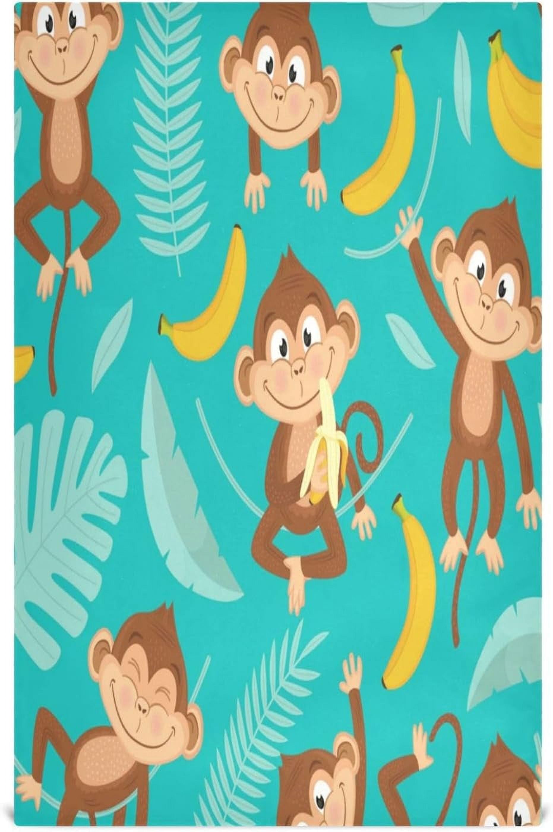 Soft Absorbent Reusable Kitchen Towels, Set of 6|28x18 in, Monkey ...
