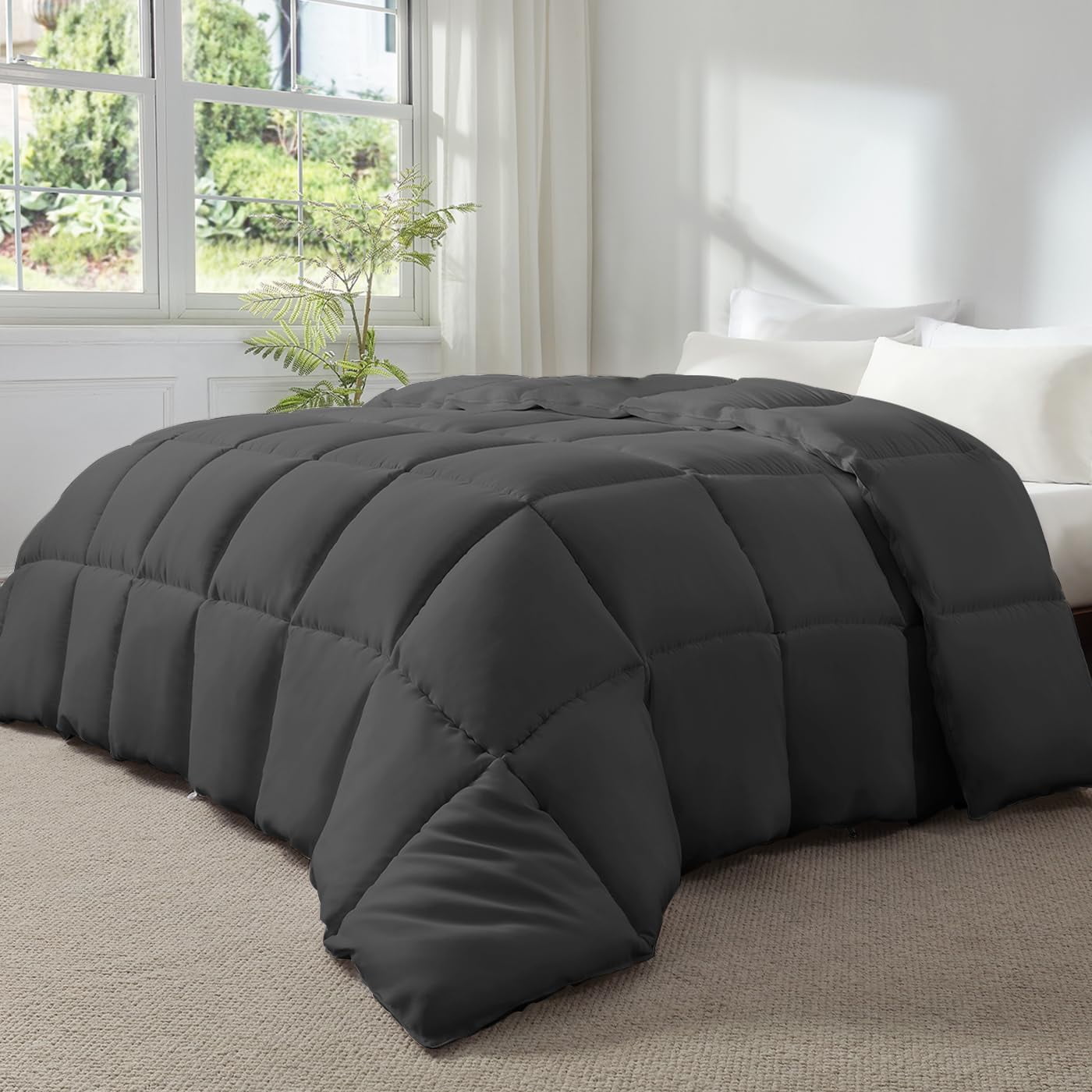Soft Alaskan King Comforter 120"x 132", Extra Large Lightweight Quilted ...