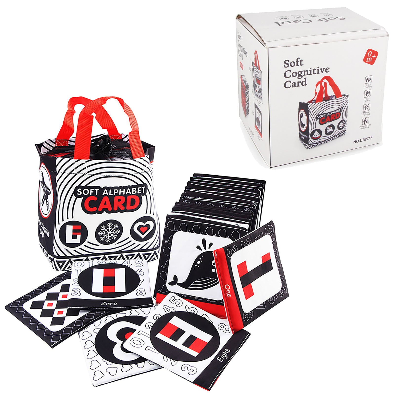 Soft Alphabet Flash Cards for Babies - 26pcs Educational Interactive ...