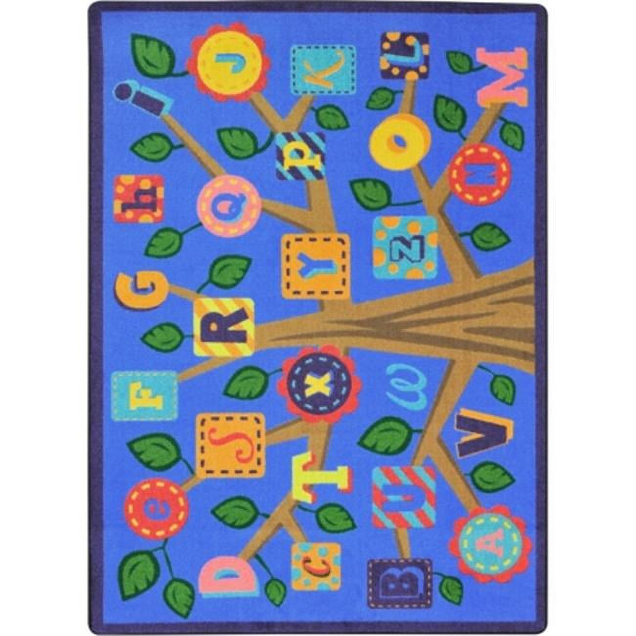 Soft Alphabet Leaves Classroom Circle Time Rectangle Rug 7 ft. 8 in. x ...