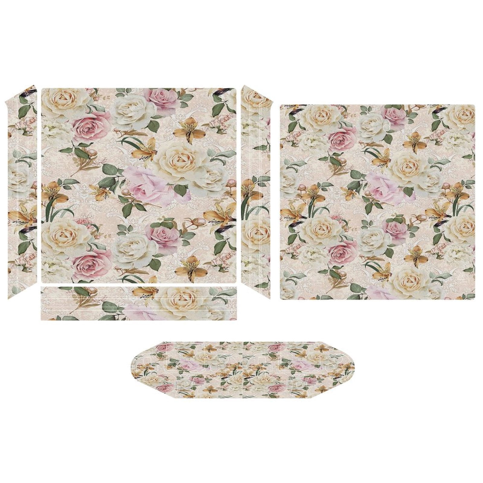 Soft And Easy Watercolor Roses Pattern PS4/PS4 Pro/PS4 Slim Skin ...