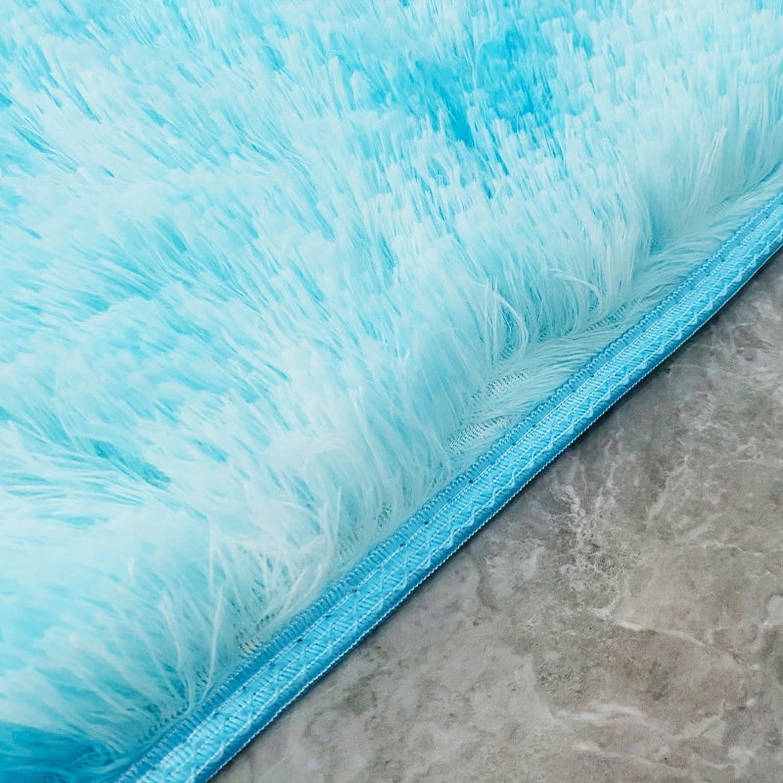 Soft Area Rug Fluffy Rug Tie-dye Gradient Shaggy Rug For Bedroom Living ...