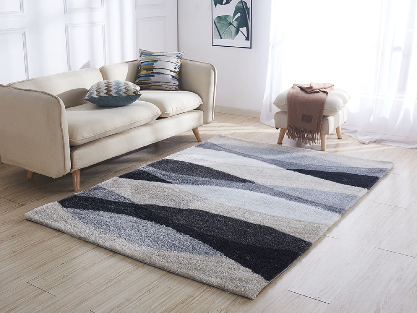 Soft Area Rug, Indoor Ultra Soft Fluffy Plush Rugs for Bedroom Living ...