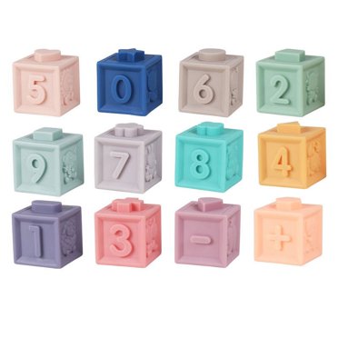 Rubbabu Rubbablox Basix Natural Rubber Foam Blocks for Building Set ...