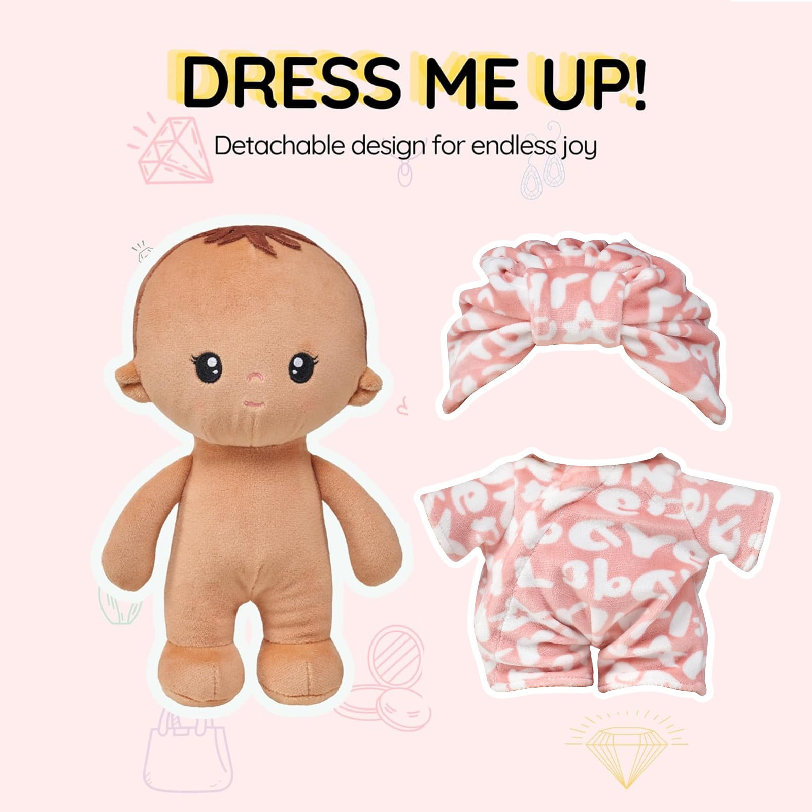 Soft Baby Doll Toys (9''),My First Baby Rag Doll for 1 Year-Old Girl ...