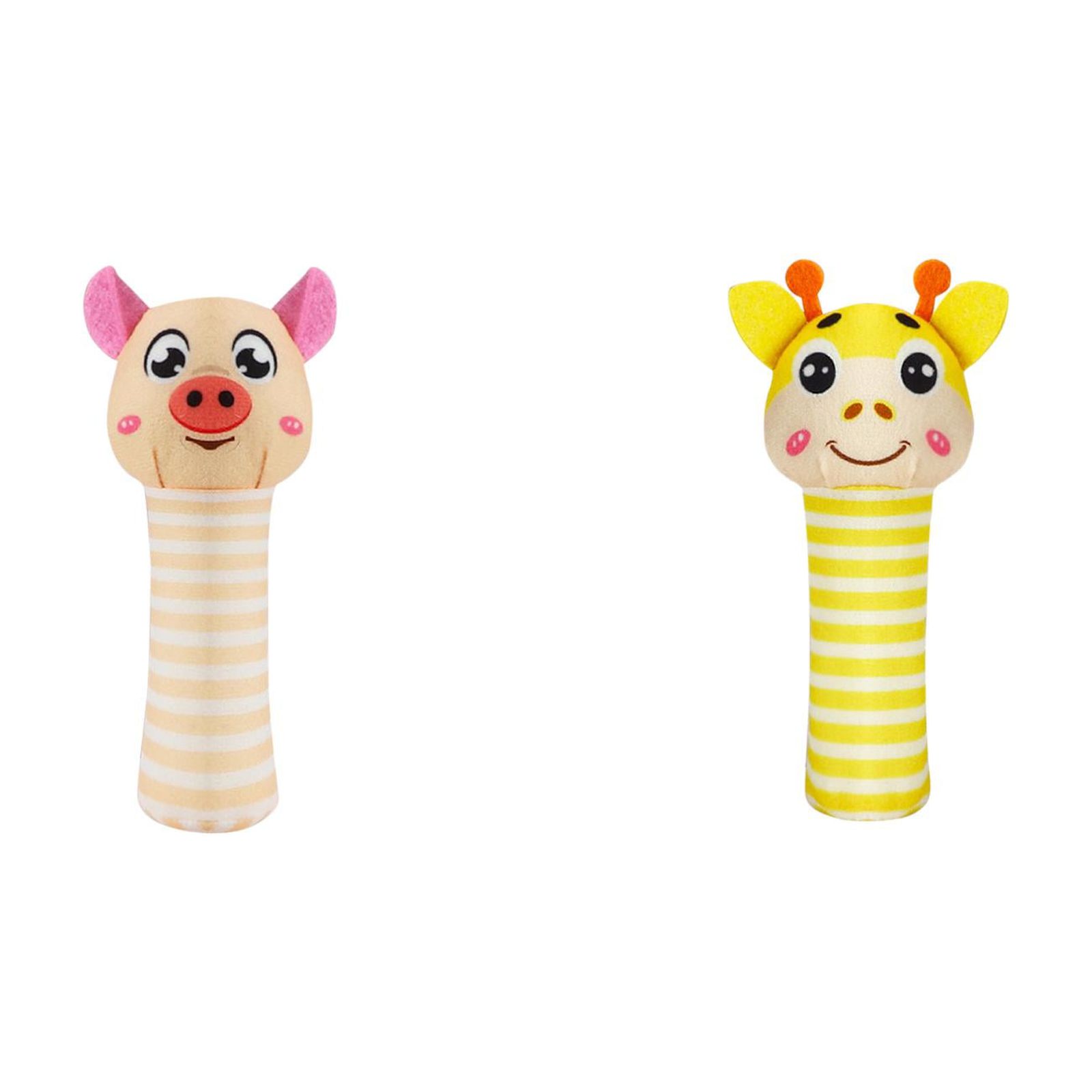 Soft Baby Rattle Toys Plush Stuffed Animal Hand Rattles for Toddlers ...