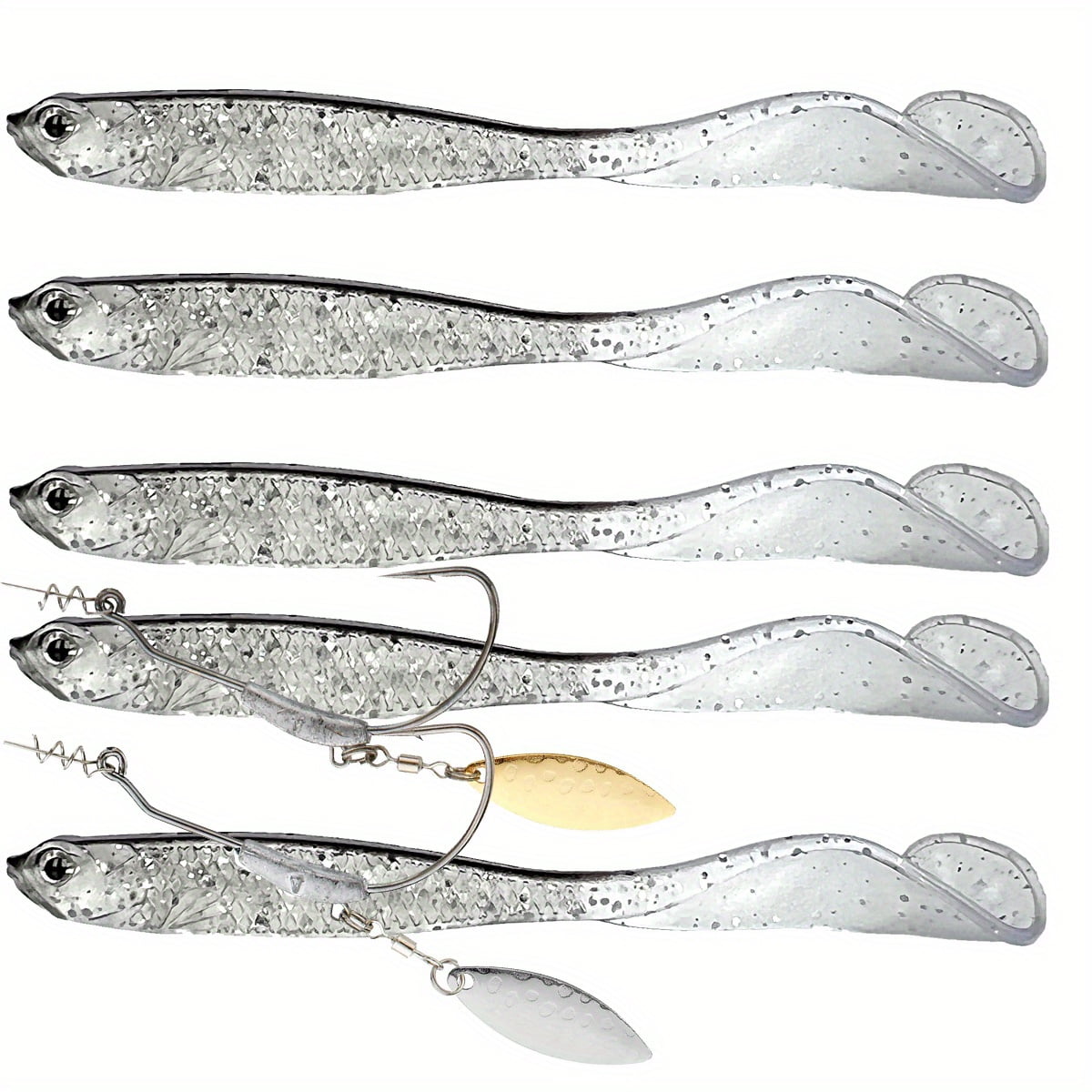 Soft Bait with a Curled Tail, Realistic Design, Equipped with Lead And ...
