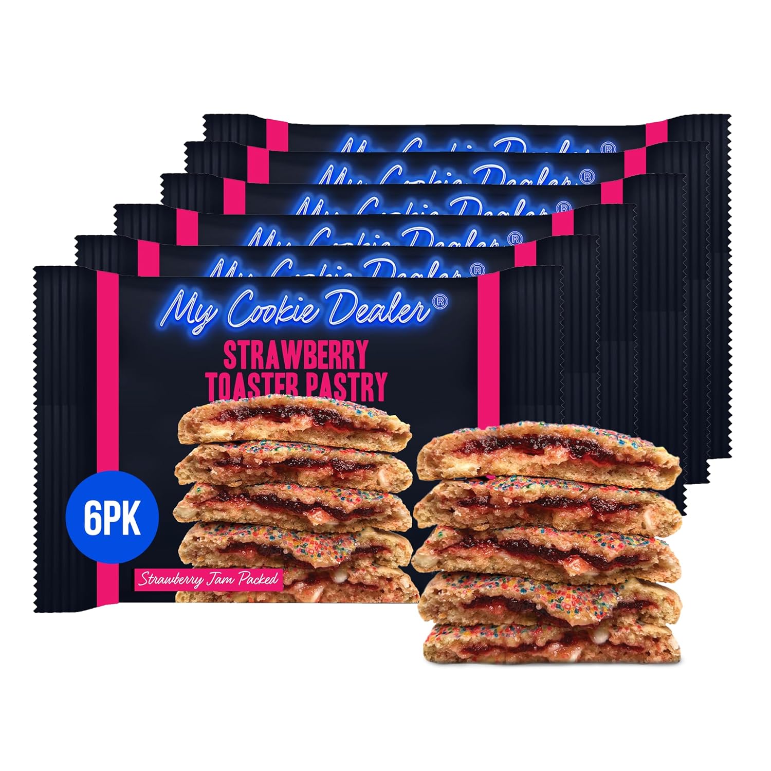 Soft Baked Cookies Strawberry Toaster Pastry (6-Pack 4oz Cookie ...