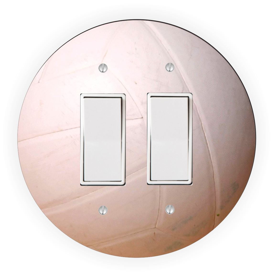 Soft Ball Design - Round Light Switch Plate Cover - Single Rocker ...