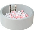 Soft Ball Pit for Toddler, 35" x 12" Foam Ball Pit with Removable Cover ...