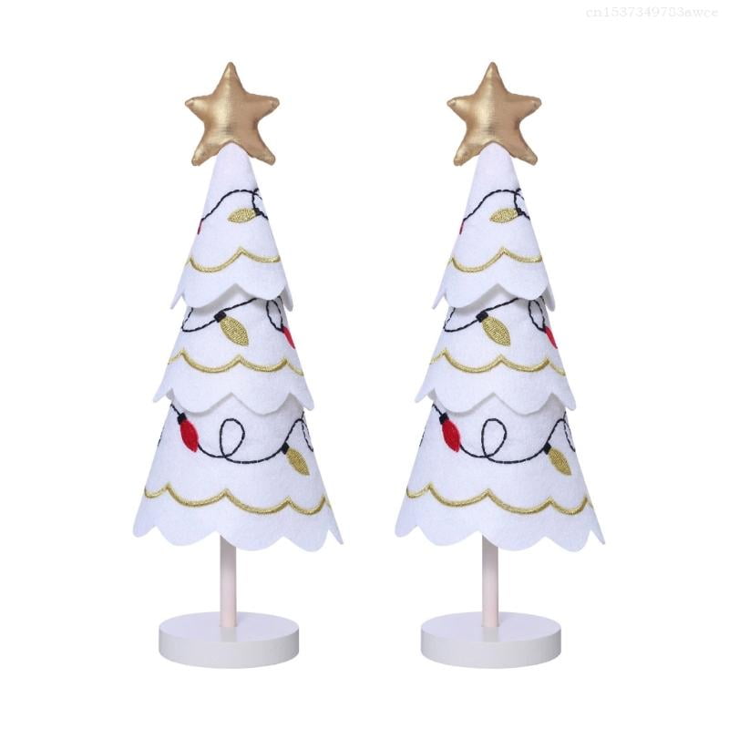 Soft Base Christmas Tree with Festival Lights Embroidery for Decoration ...
