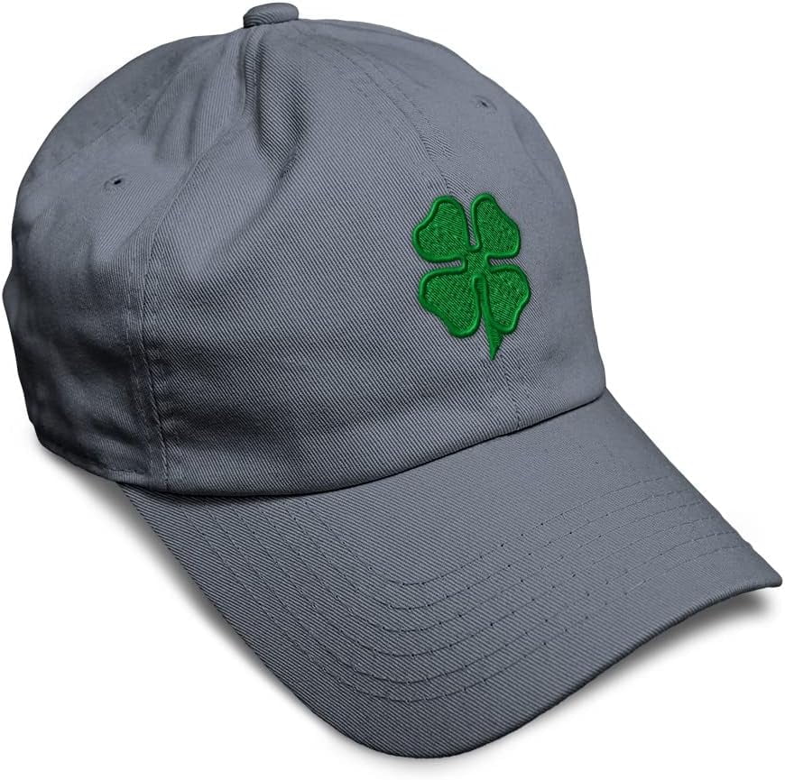 Soft Baseball Cap 4 Leaf Clover St Patrick's Day Shamrock Cotton Celtic ...