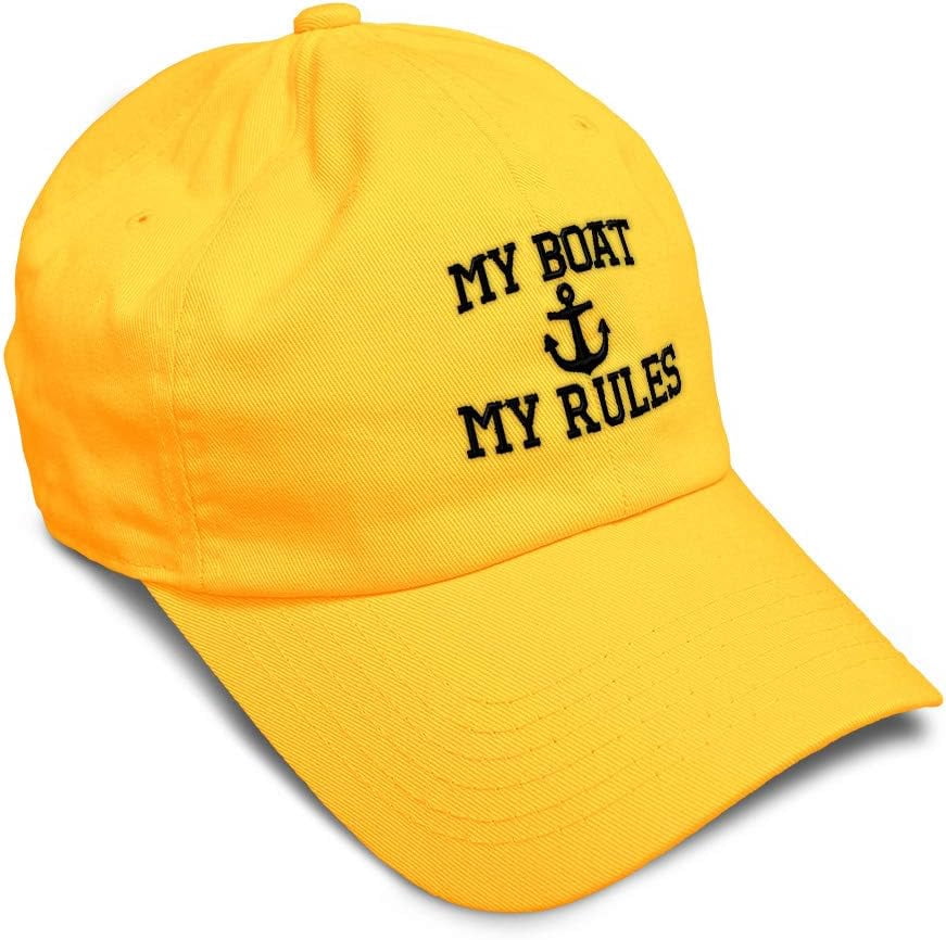 Soft Baseball Cap My Boat My Rules Anchor Captain B Funny Anchor Cotton ...