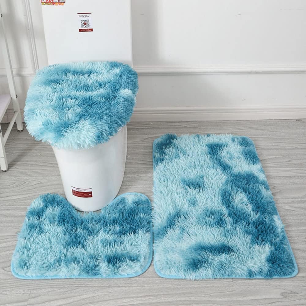 Soft Bathroom Carpet 3 Piece Bathroom Rugs and Mats Sets Set (Brown ...