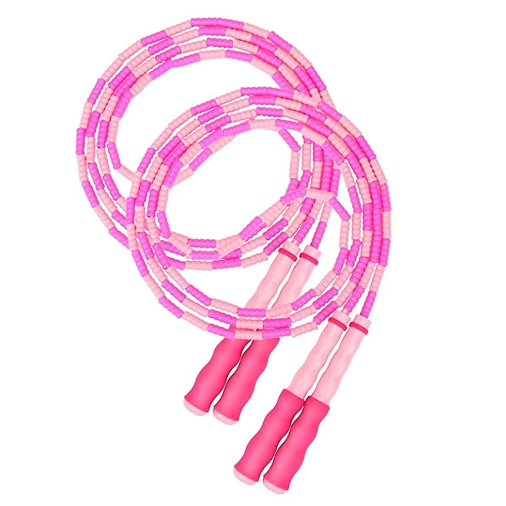 Soft Beaded Jump Rope, Adjustable Tangle - Free Segmented Fitness ...