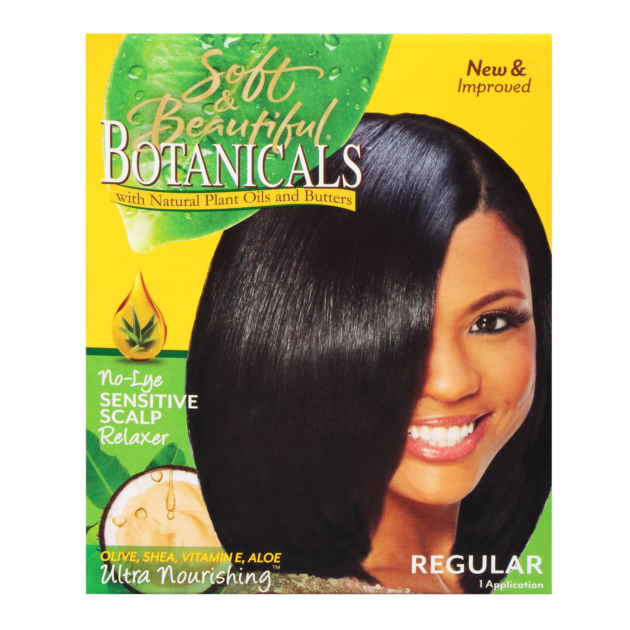 Soft & Beautiful Botanicals Regular No-Lye No Mix Relaxer For Sensitive ...