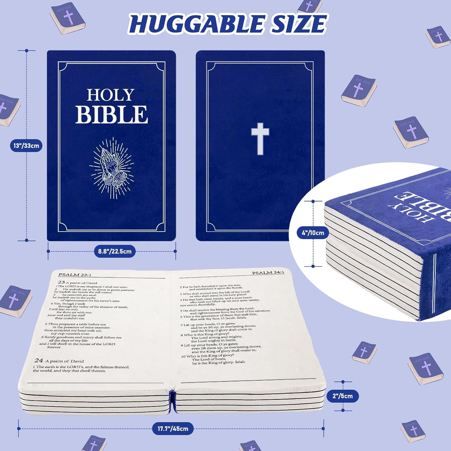 Soft Bible Pillow Book Plush That Opens Openable Pillow with Bible ...