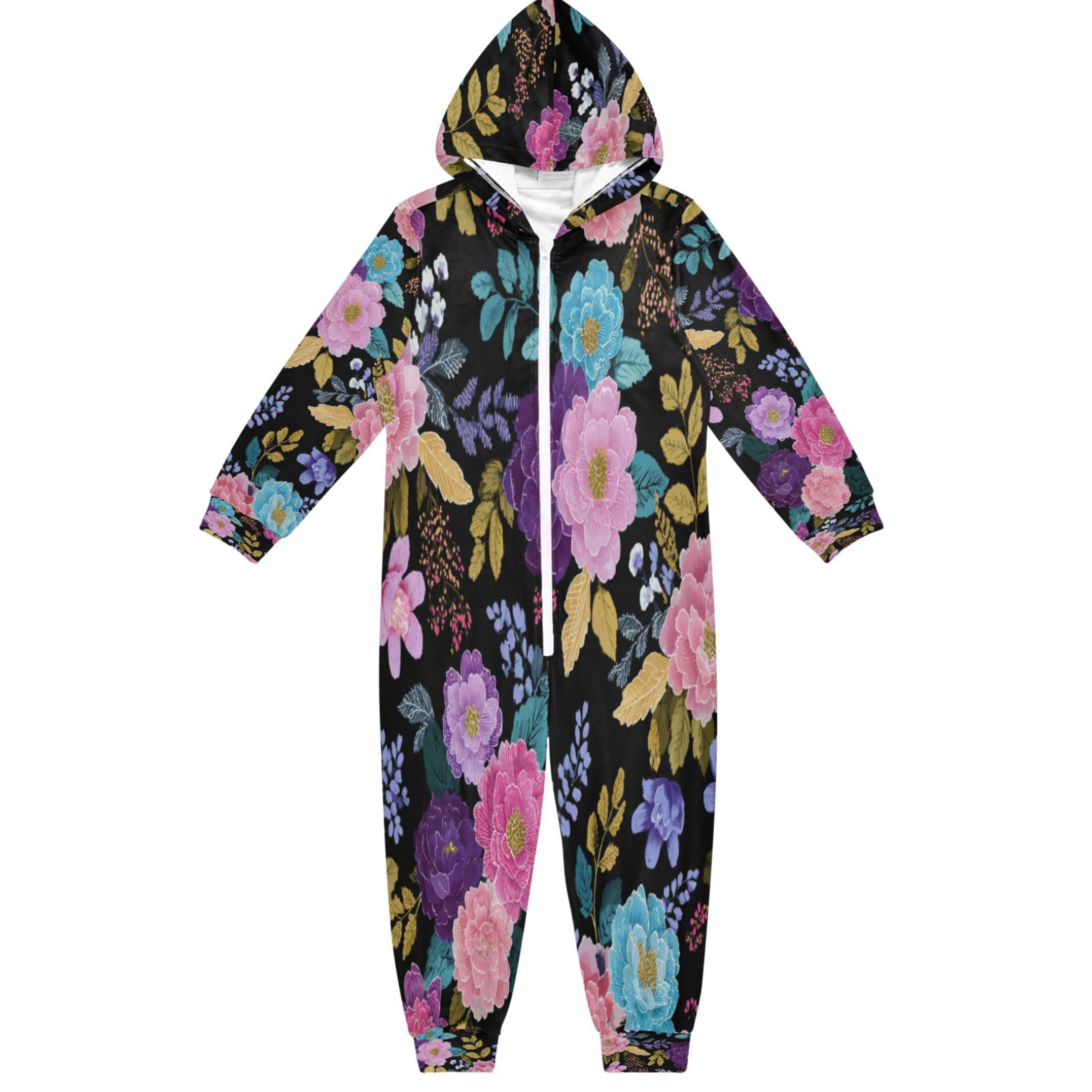 Soft Big Kids Onesie Pajamas Cozy Loose-Fit Jumpsuits for kids with ...