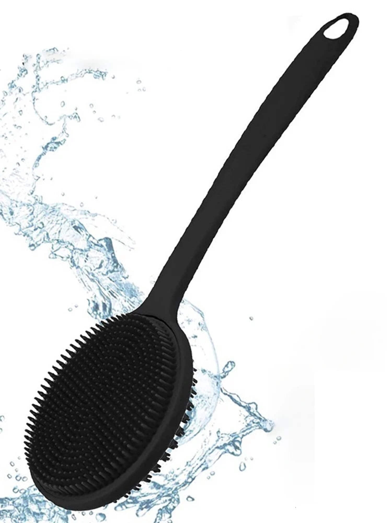 Soft Body Scrubber Shower Exfoliating Scrubs Long Handle Bath Brush ...