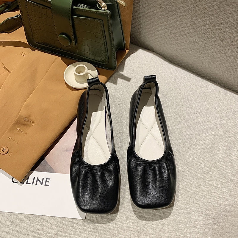 HHH Soft Bottom Low-Cut Flat Bottom Gommino Fairy Style 2024 Spring New ...