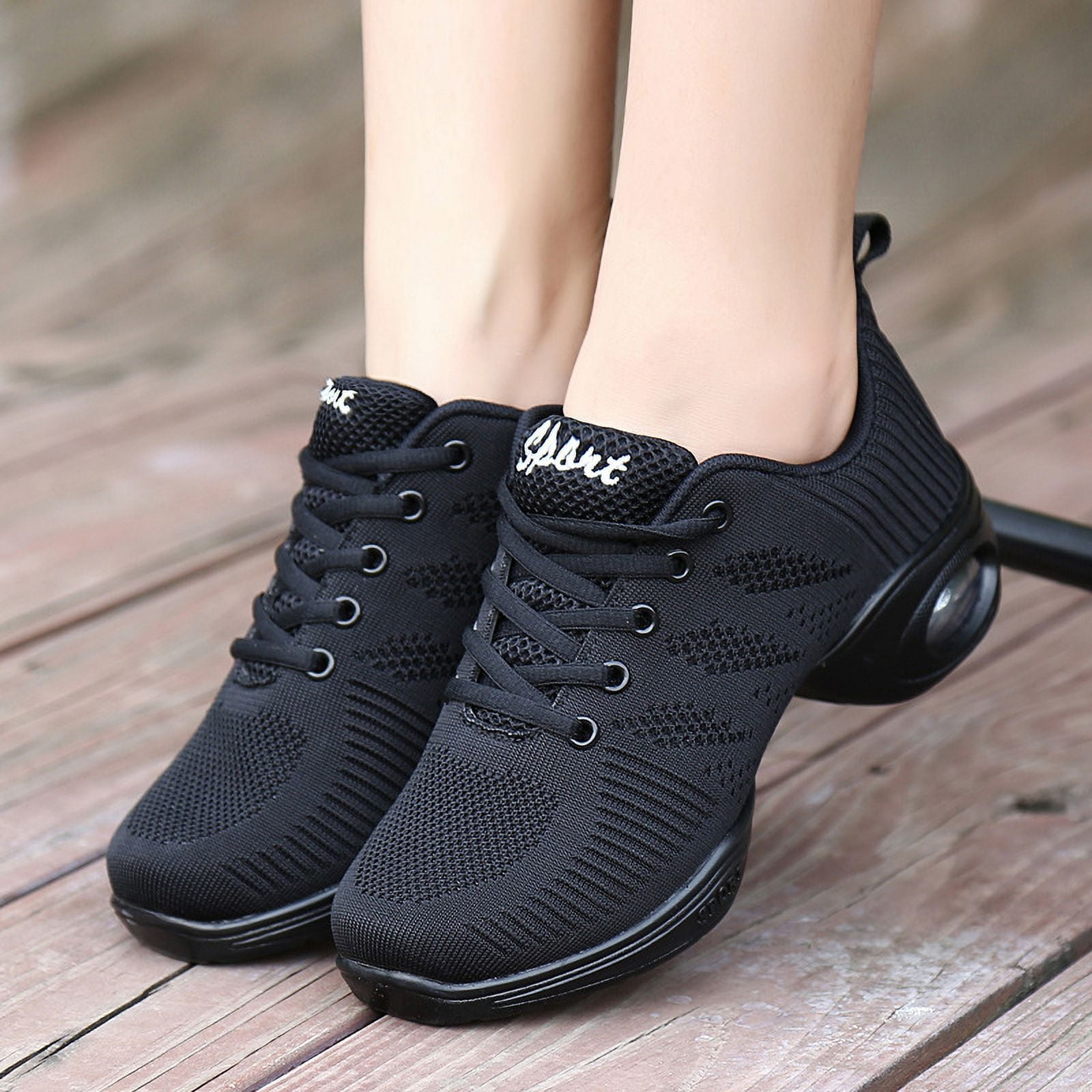 Soft Bottom Sailor Breathable Mesh Square Dance Shoes for Women ...