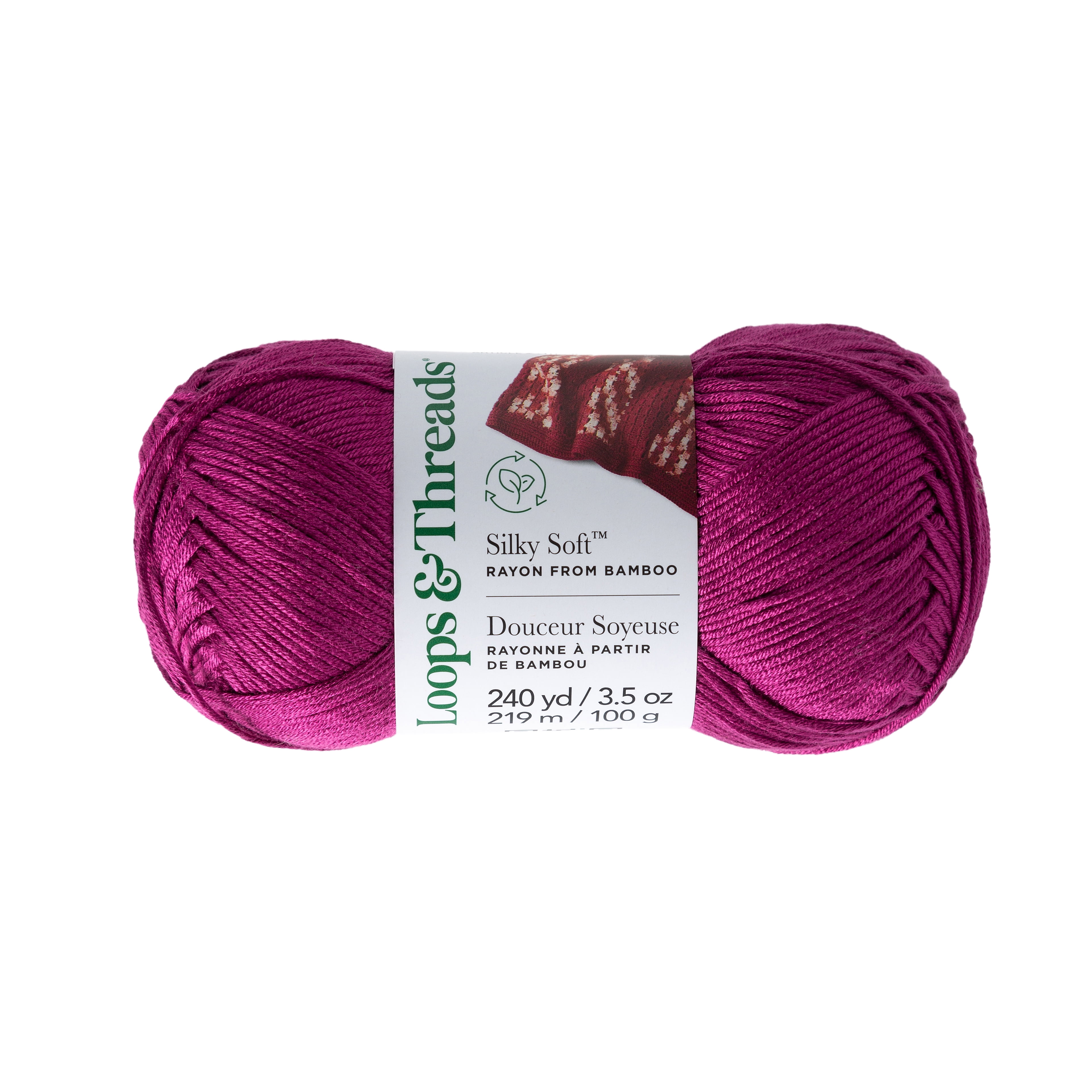 Soft Boysenberry Silky Soft Yarn by Loops & Threads – Light Weight Yarn ...