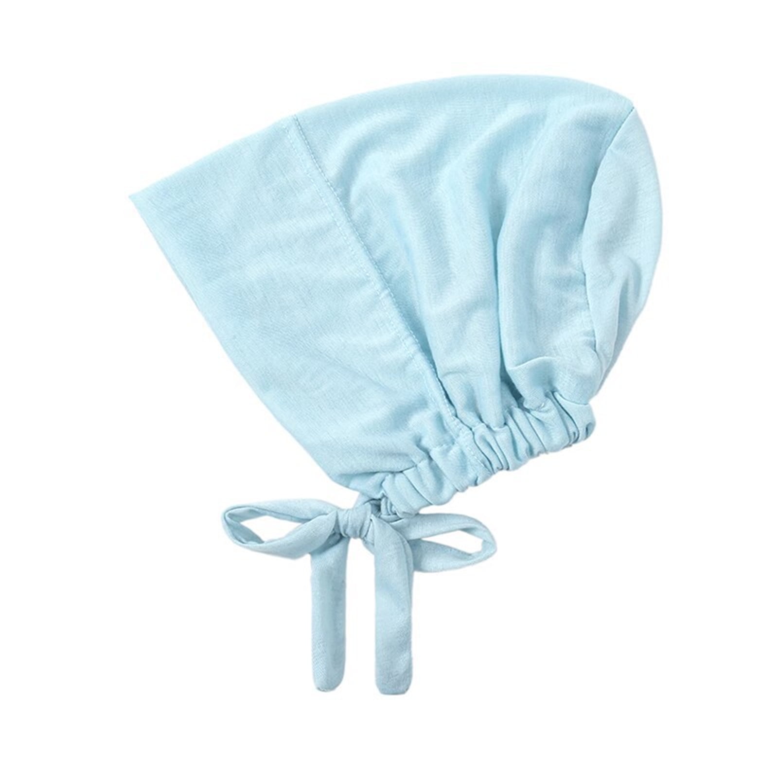 Soft & Breathable Hijab Hat Elastic Tie Back Bonnet Religous Headwrap ...