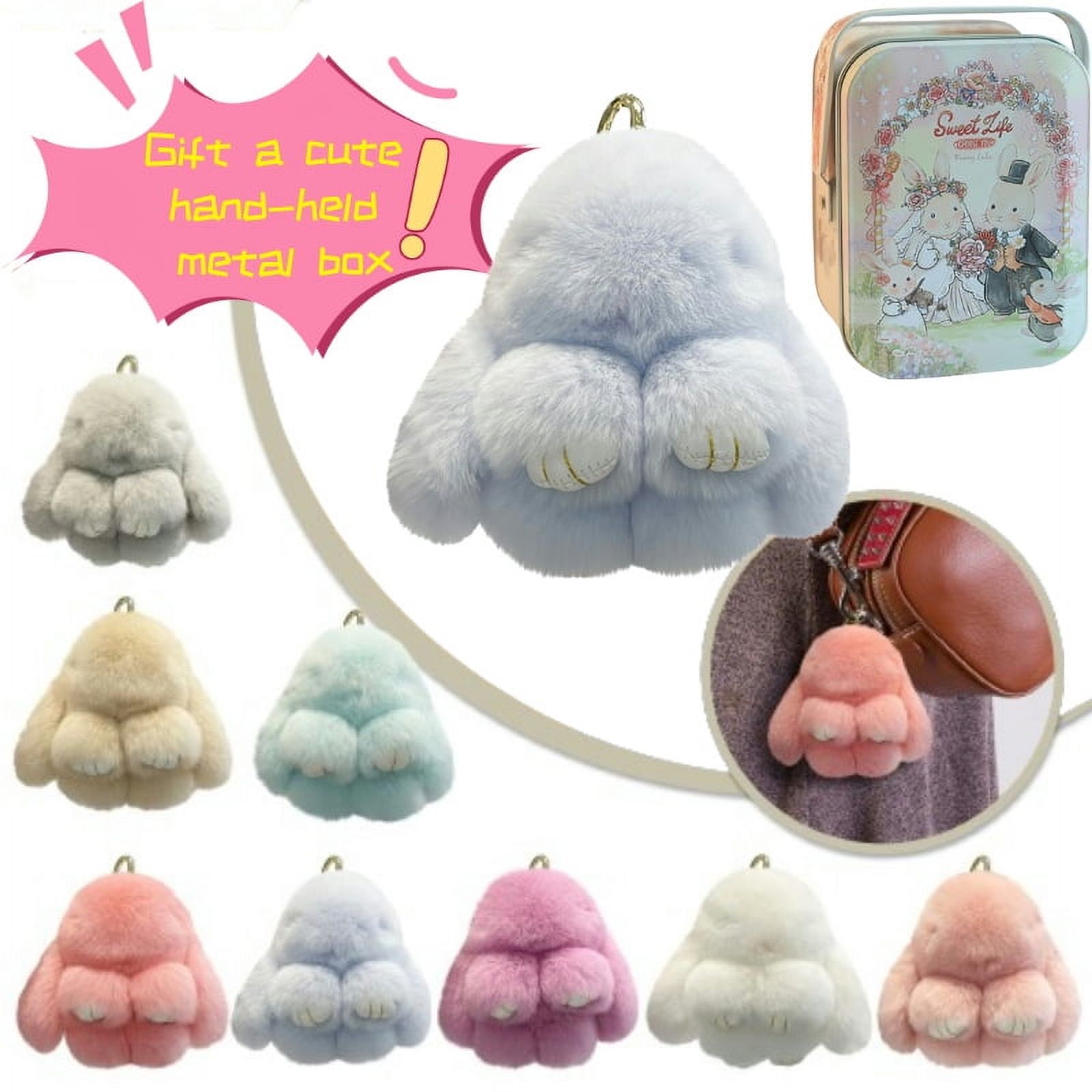 Soft Bunny Lulu Keychain with Tin 2024's Cutest Handmade Bunny Pompom ...