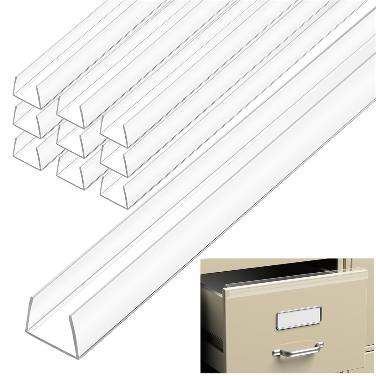 Soft Cabinet Door Protector,Tutuviw 10Pcs 17.7" Transparent Trimable ...