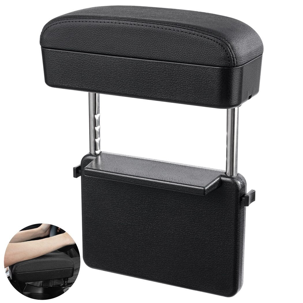 Coofit Soft Car Armrest Support, Adjustable Height PU Leather Console ...