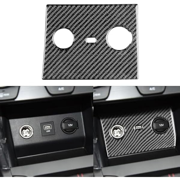 Soft Carbon Fiber Auto Accessories Decal Car USB C Car Charger ...