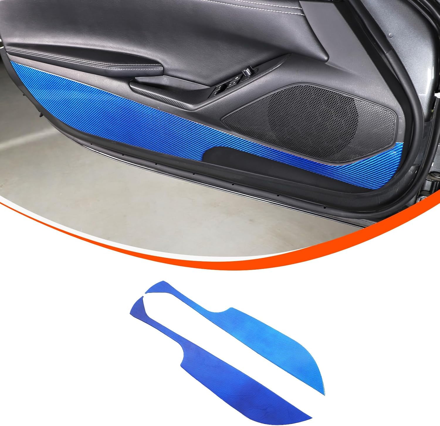 Soft Carbon Fiber Car Inner Door Anti-Kick Decorative Panel,for Mazda ...