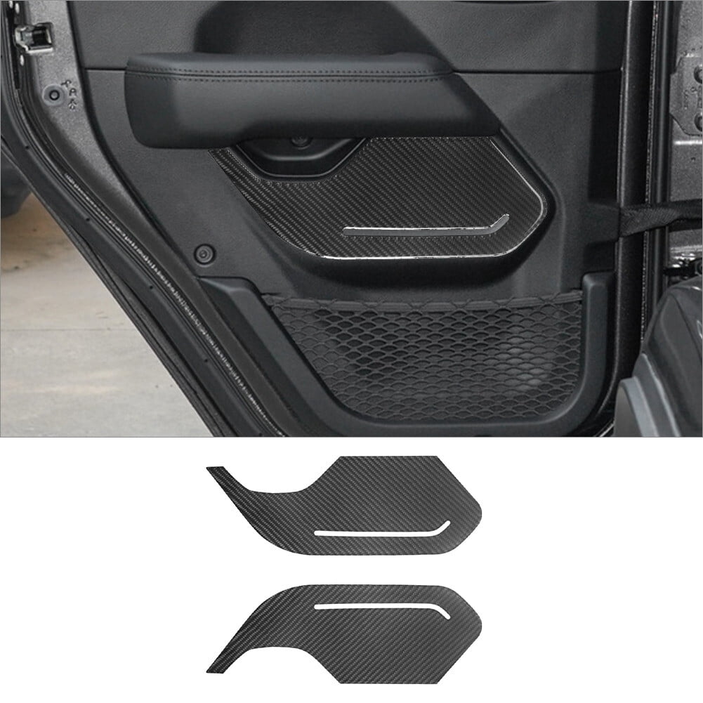 Soft Carbon Fiber Car Interior Decor Kits 2Pcs Carbon Fiber Rear Door ...