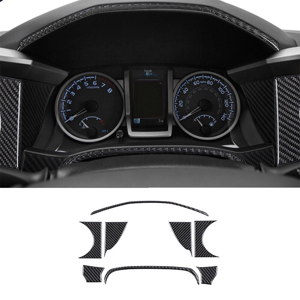 Soft Carbon Fiber Car Interior Decor Kits 8Pcs Carbon Fiber Interior ...