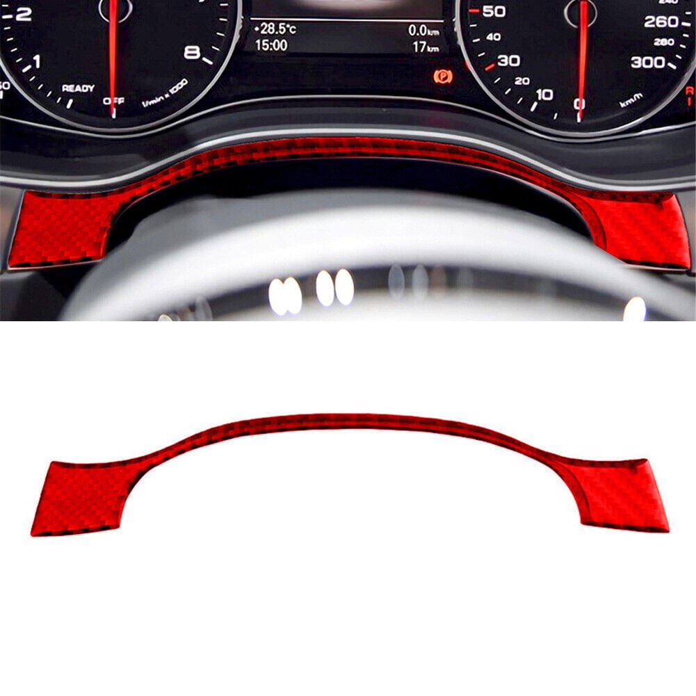 Soft Carbon Fiber Car Interior Decor Kits For Audi A6 A7 2012-2018 Red ...