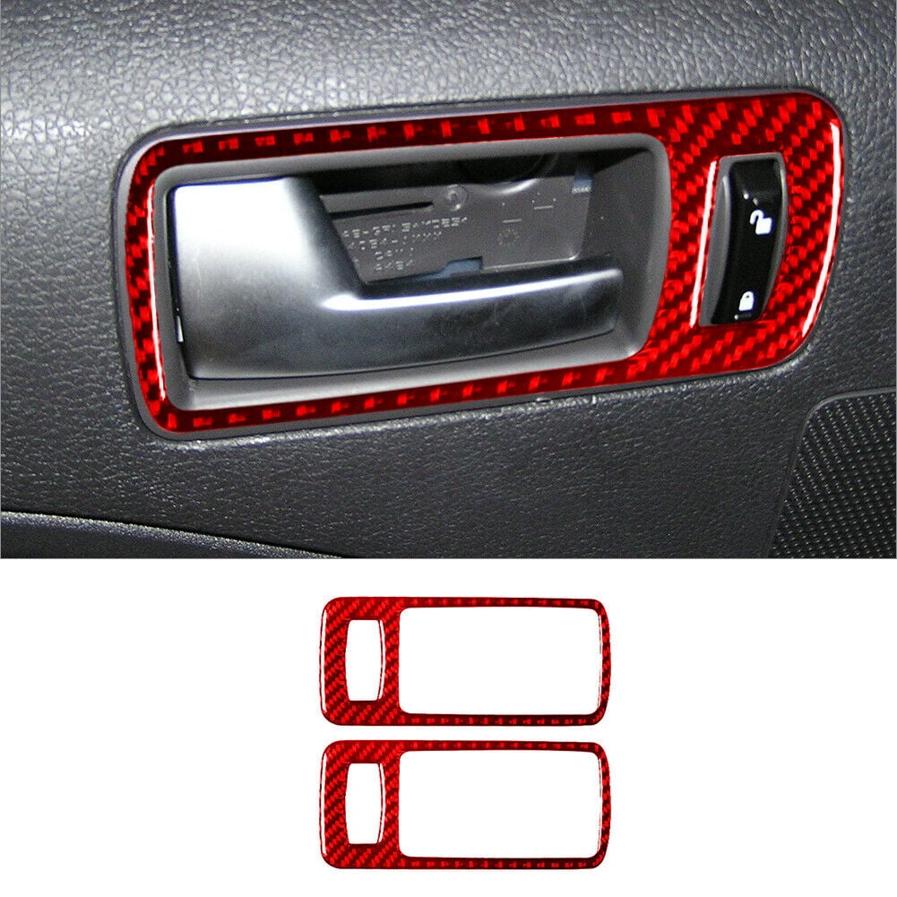 Soft Carbon Fiber Car Interior Decor Kits Red Carbon Fiber Interior ...